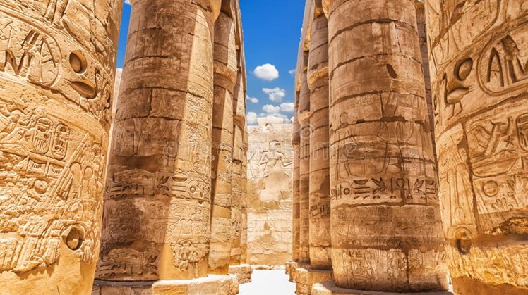 Restoration work on Great Pillar Hall at Karnak Temples resumes ...